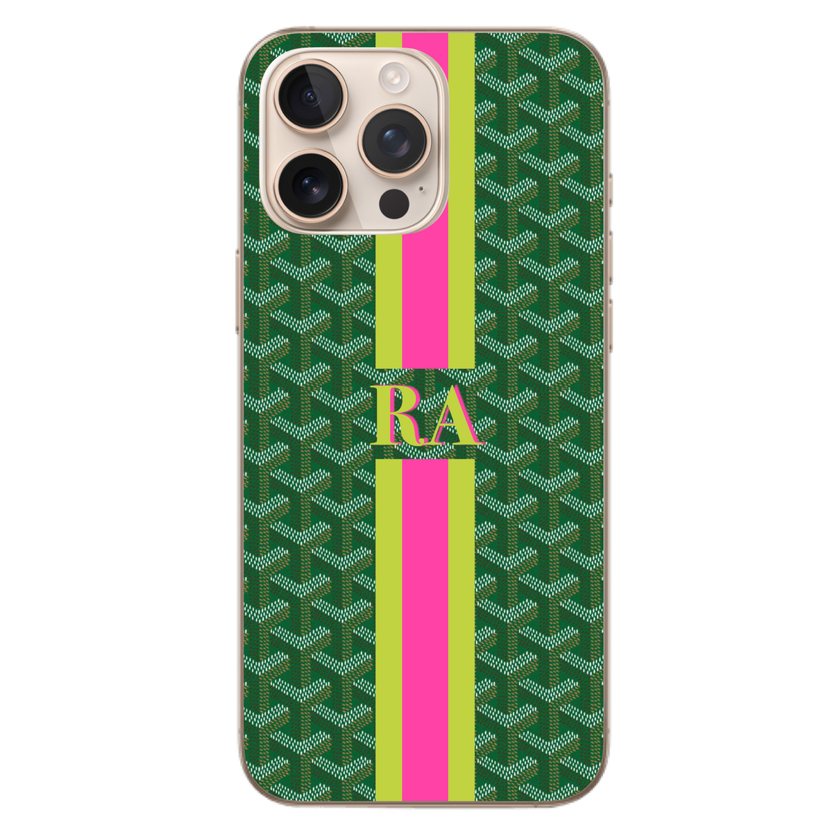 Green Goyard stripe Case – StyliZe Cases