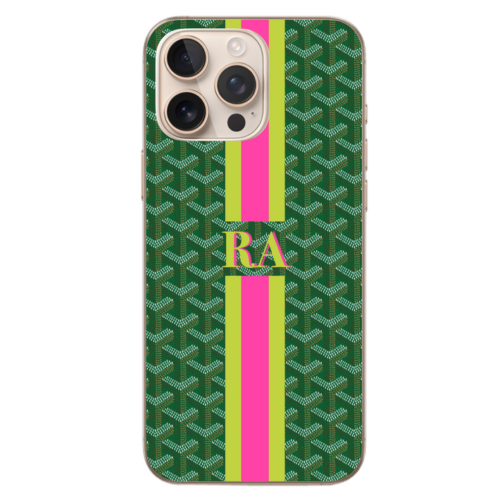 Green Goyard stripe Case – StyliZe Cases